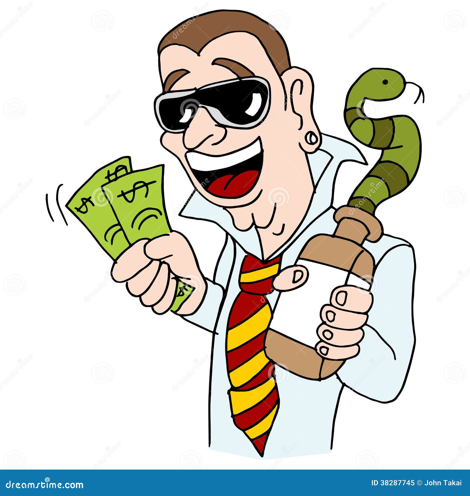 Salesman With Big Hat Vector Illustration | CartoonDealer.com #12275198