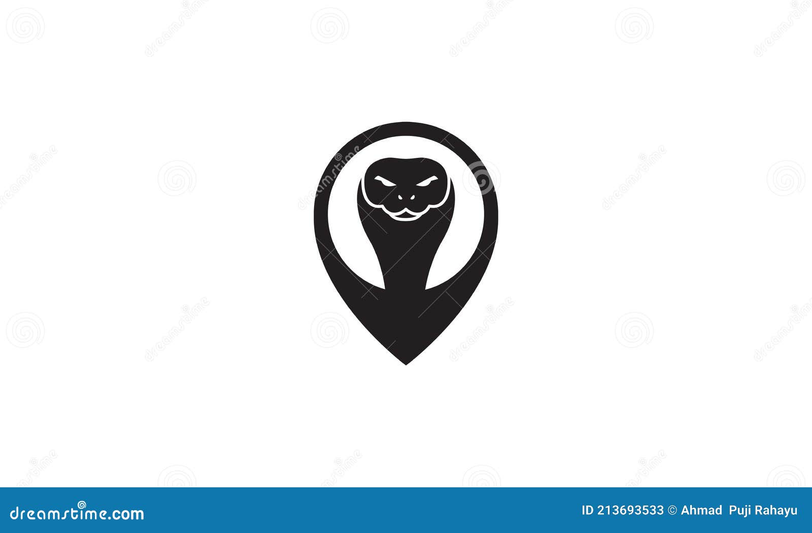 Snake with Pin Map Location Logo Vector Symbol Icon Design Illustration ...