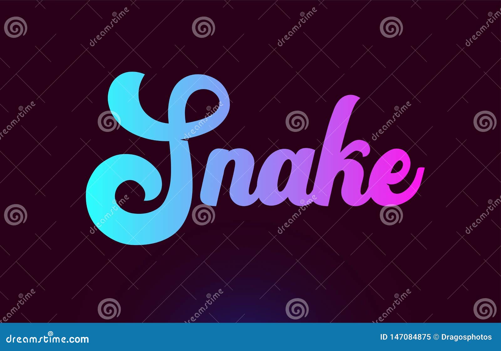 Snake Word Composed Of Colored Serpents Cartoon Vector | CartoonDealer ...