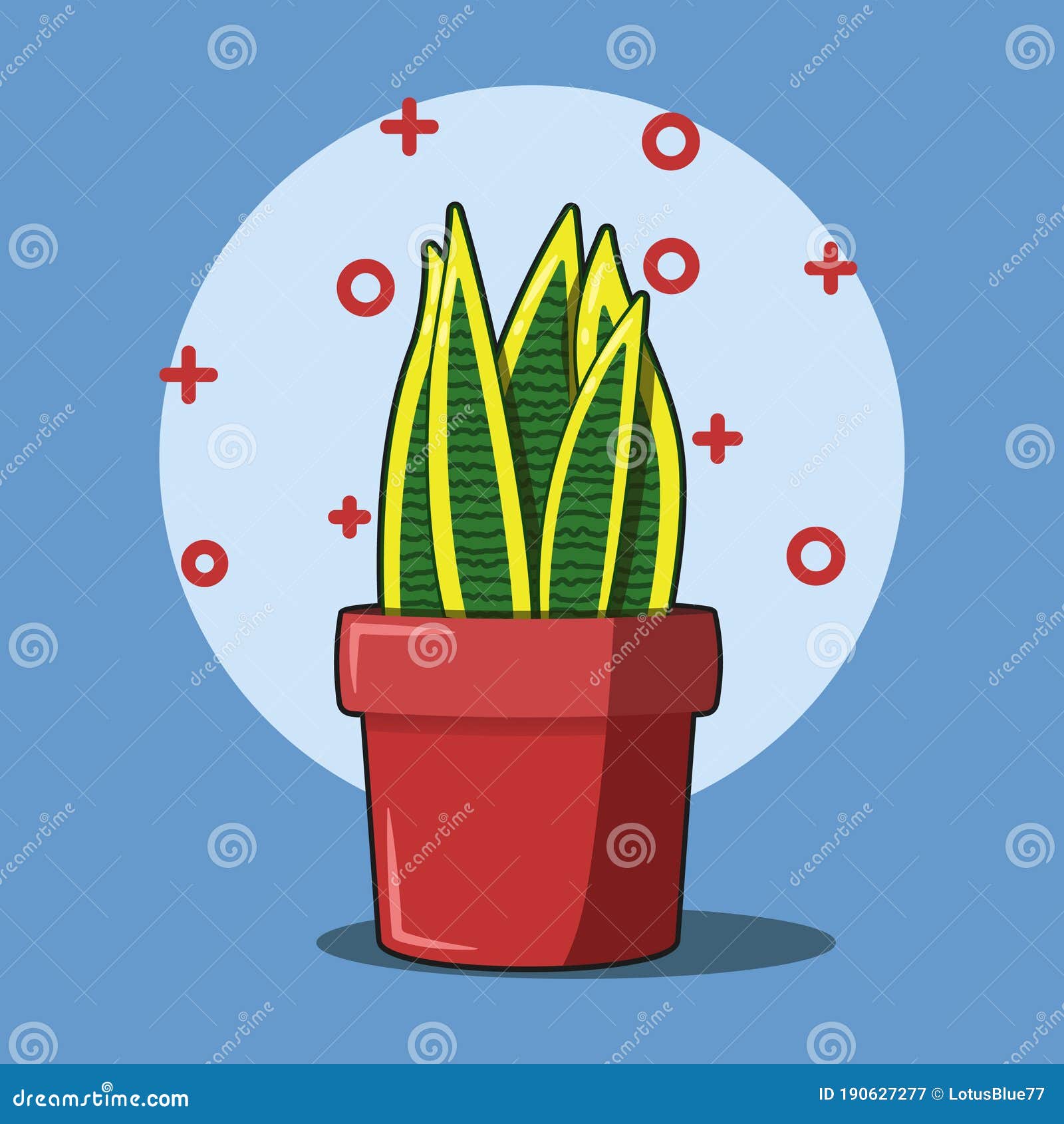 Simple Illustration Design of Snake Plant Stock Vector - Illustration ...