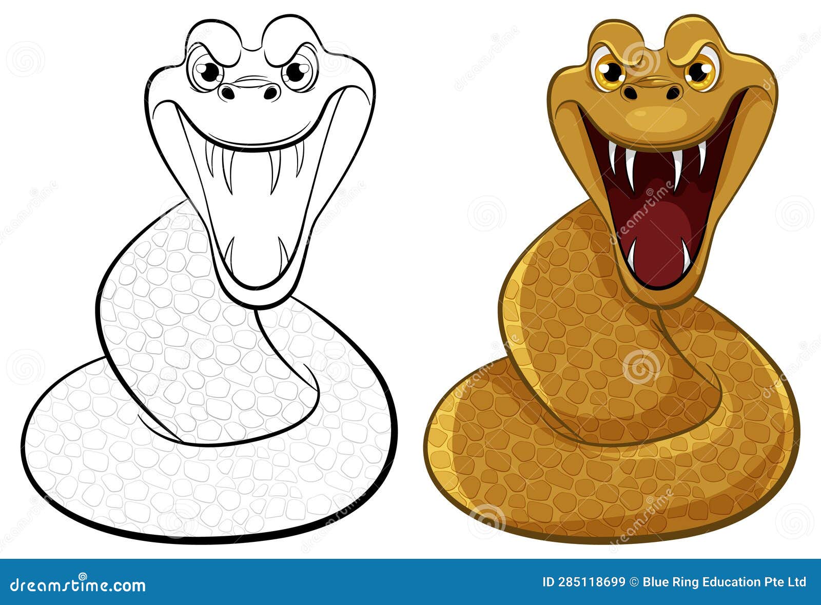 Snake Ready to Bite stock vector. Illustration of clip - 285118699
