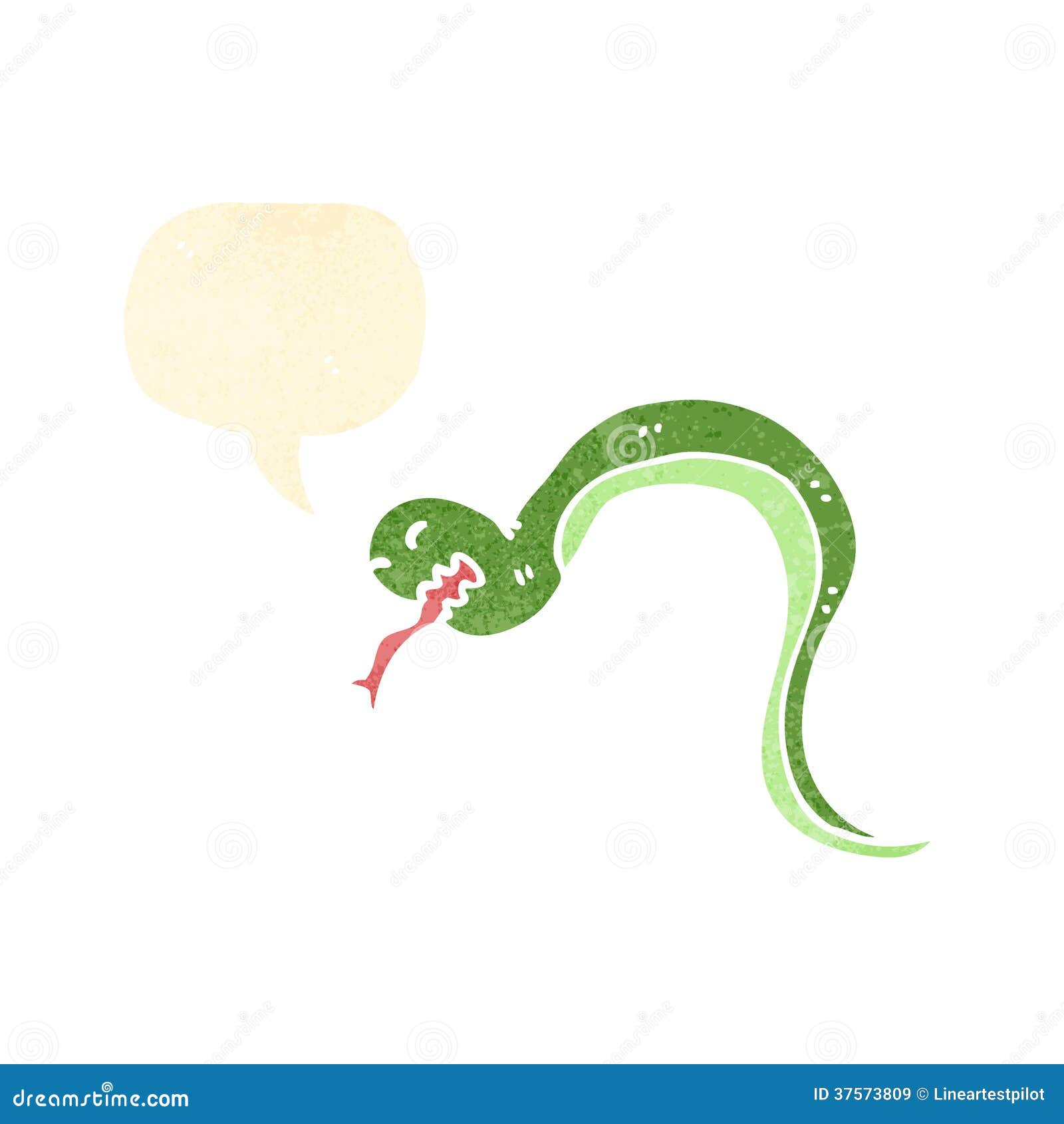Snake retro cartoon stock vector. Illustration of balloon - 37573809