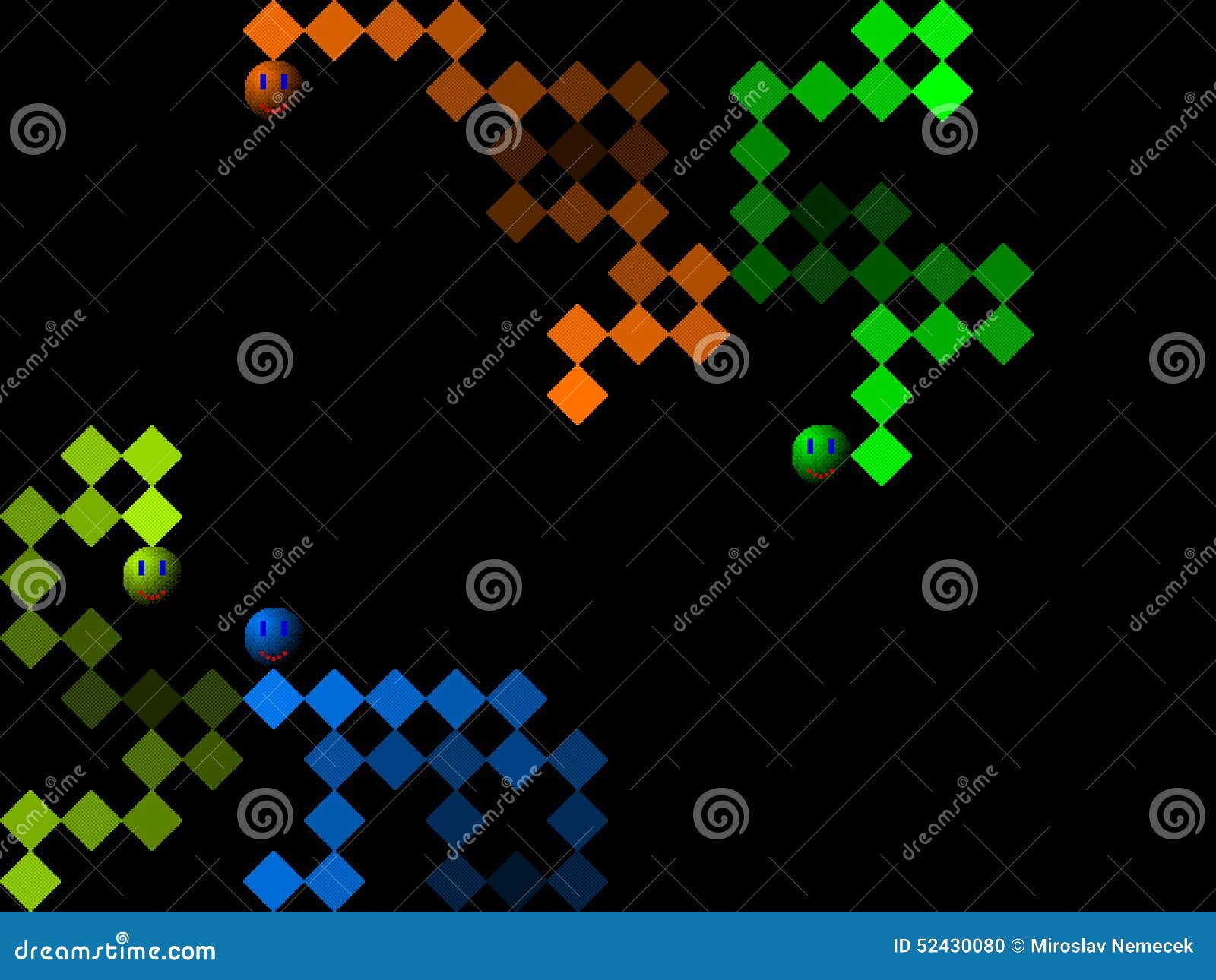 Snake, Retro Style Game Pixelated Graphics Stock Illustration ...