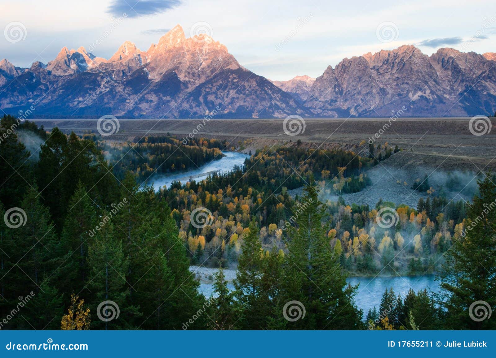 Snake River Overlook, Wyoming Stock Image - Image of landscape, bright ...