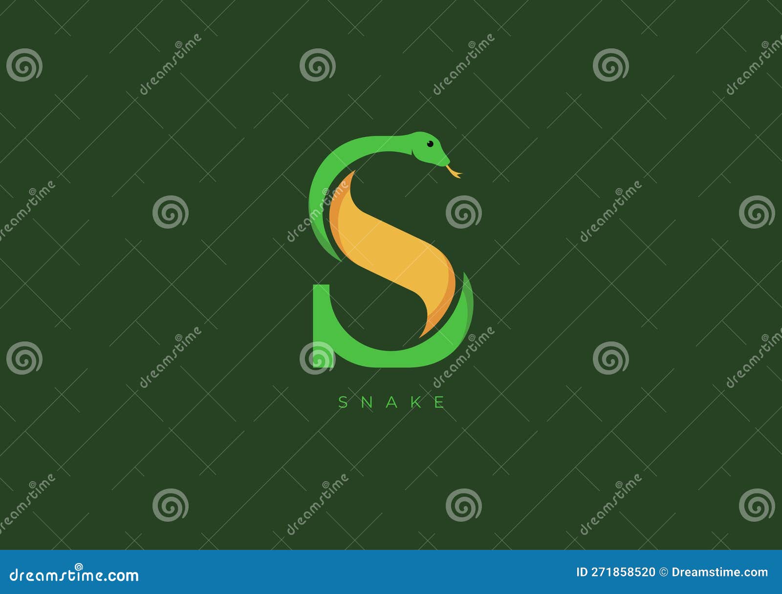 SNAKE S MONOGRAM, VECTOR LOGO Stock Vector - Illustration of dangerous ...