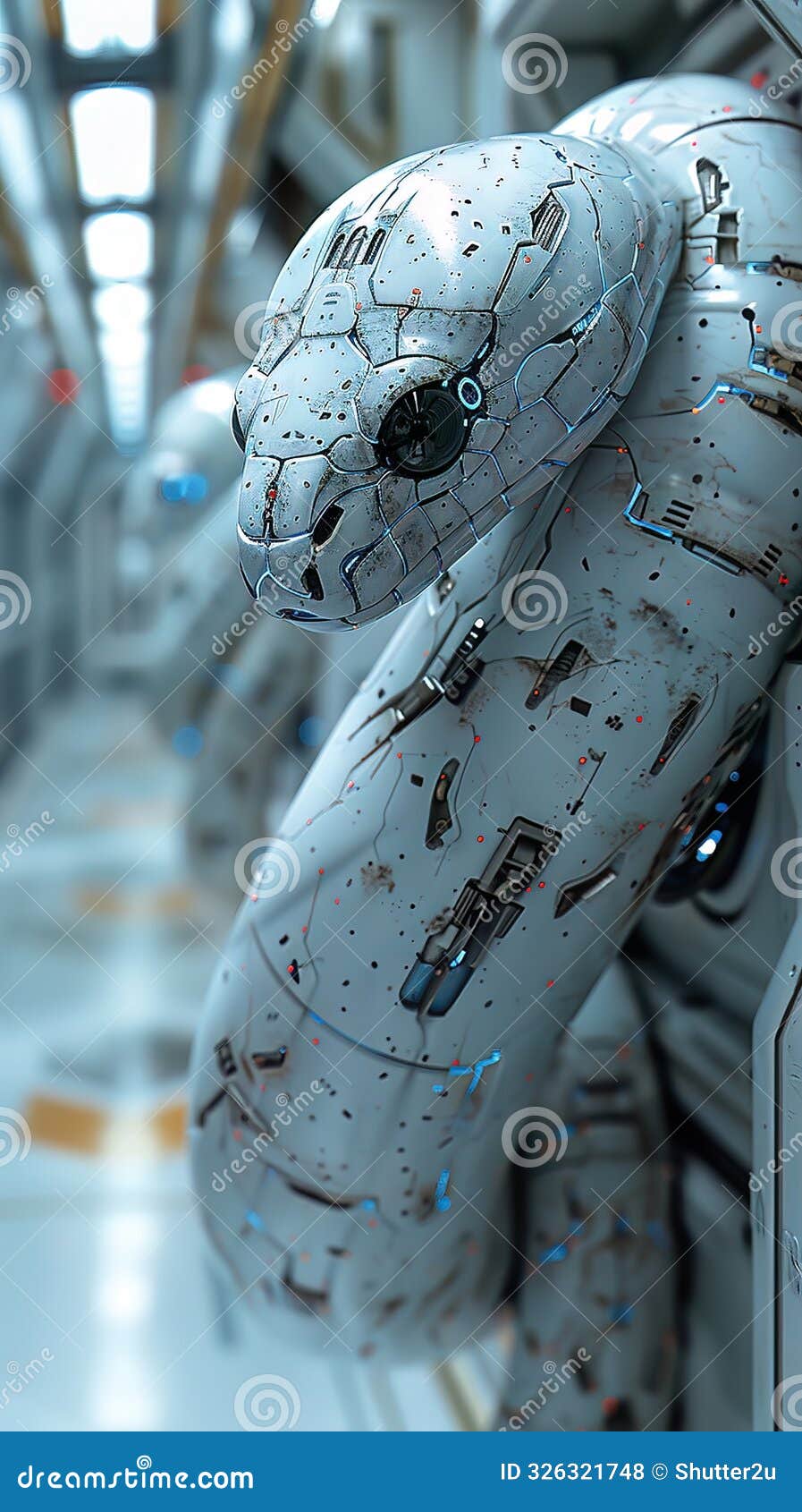 A Snake with a Segmented Robotic Body Slithering through a High Tech ...