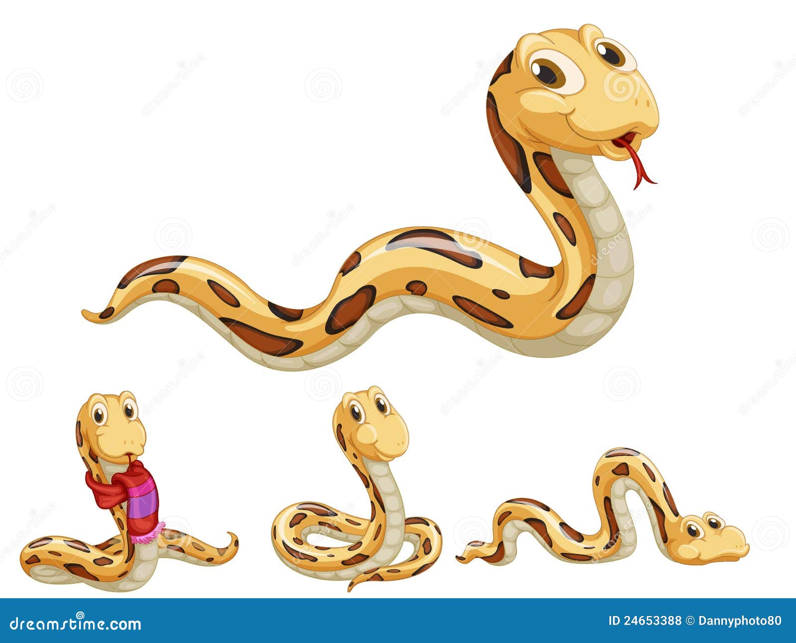 Snake series stock vector. Illustration of object, cute - 24653388