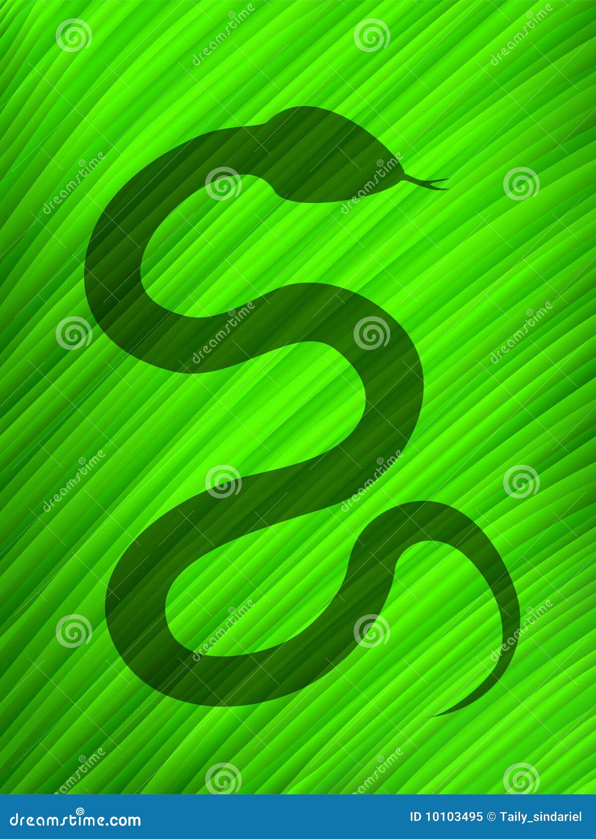 Snake Shadow Over a Big Leaf Stock Vector - Illustration of flora ...