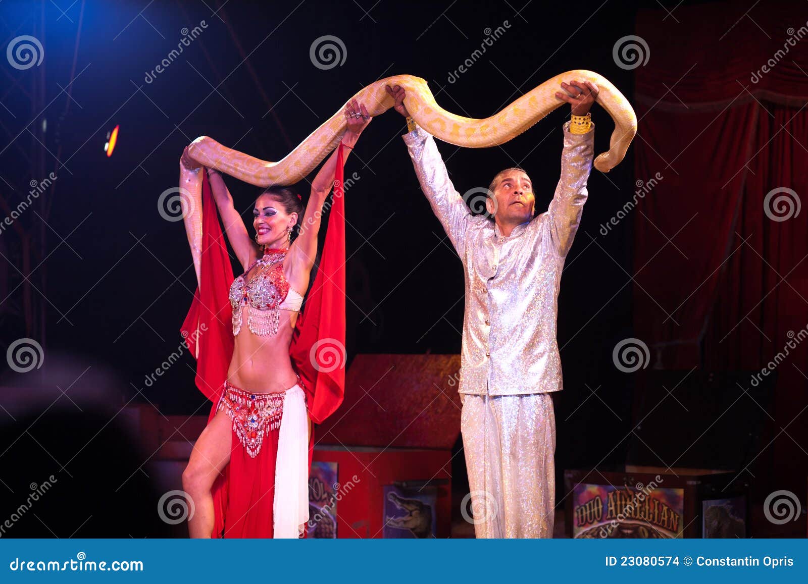 Snake Show In Circus Editorial Stock Image - Image: 23080574