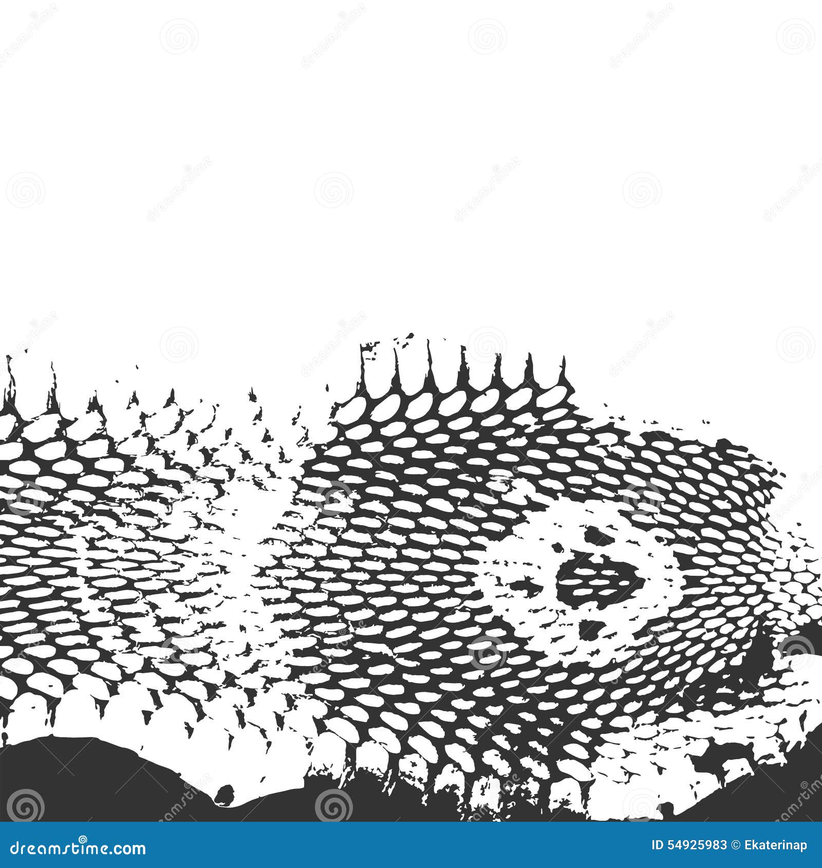 Snake Skin Abstract Texture, Cobra Head. Black on Stock Vector ...