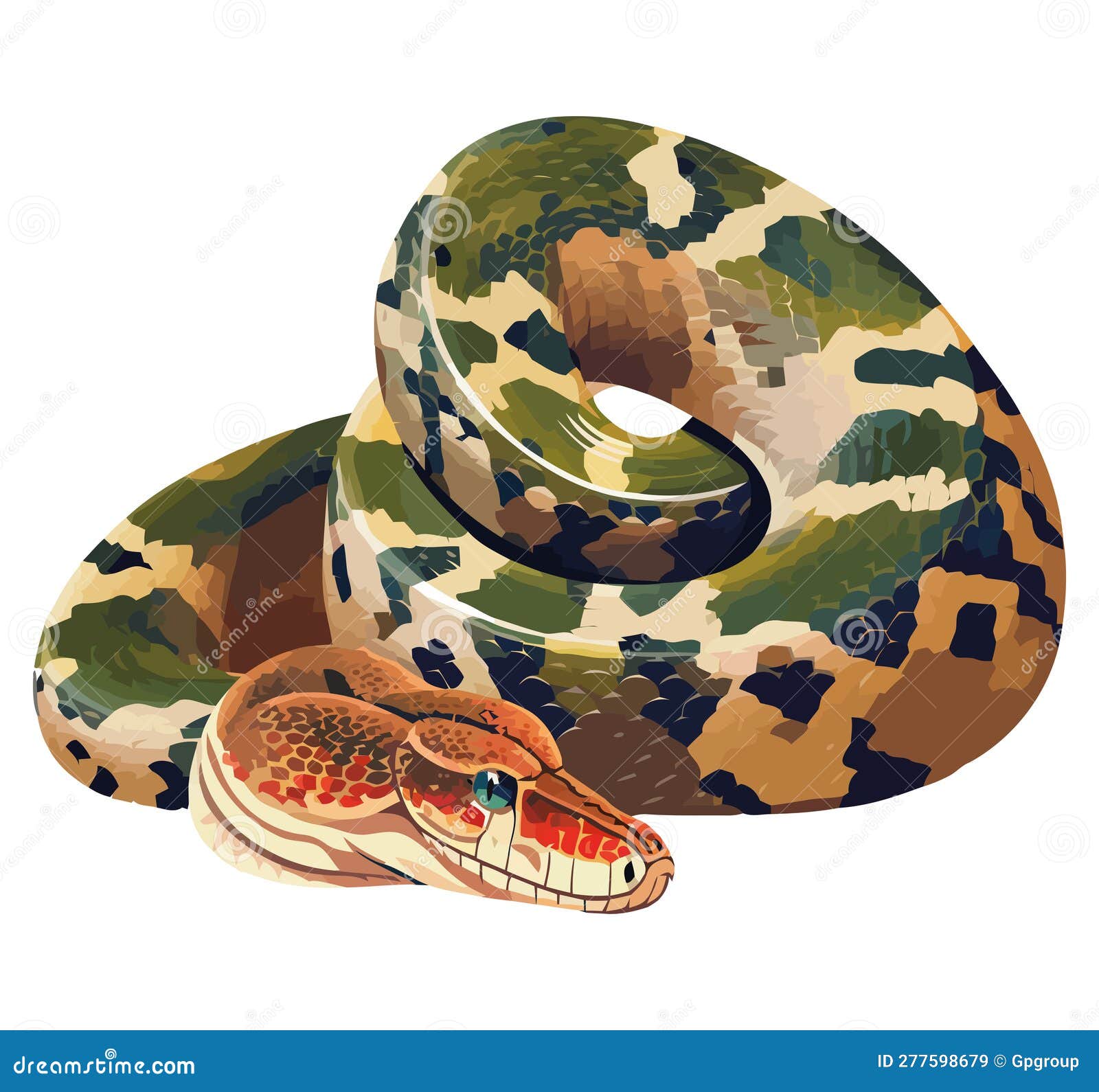 Snake skin design on white stock vector. Illustration of fashion ...