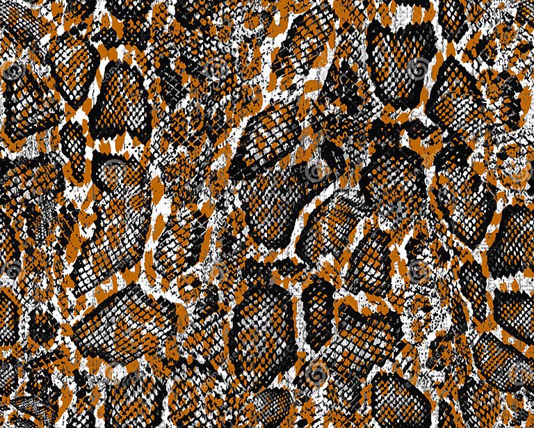 Snake Skin Pattern Texture with Brown Color. Seamless Texture Snake ...