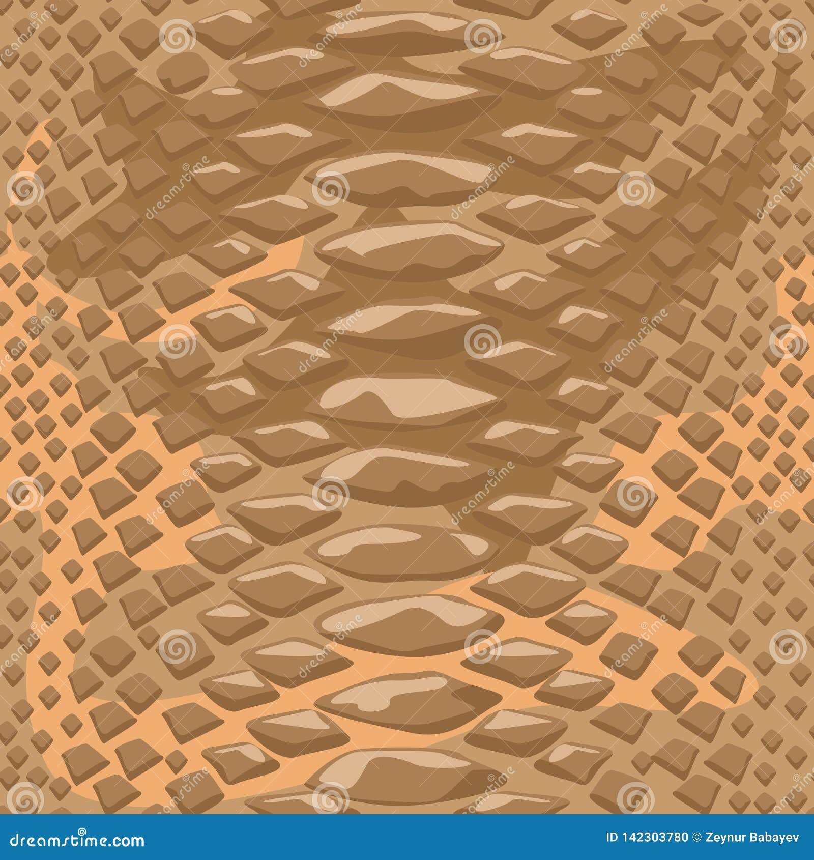 Snake Skin Seamless Background. Flat and Solid Color Style Vector ...