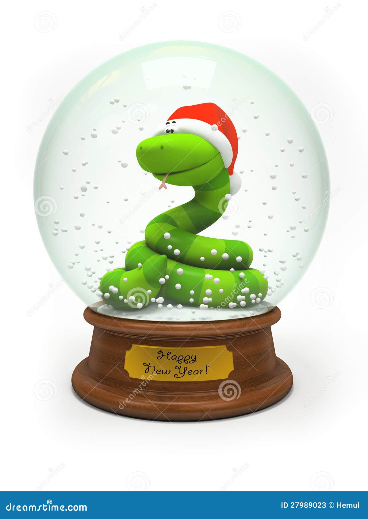 Snake in the snow globe stock illustration. Illustration of smile ...