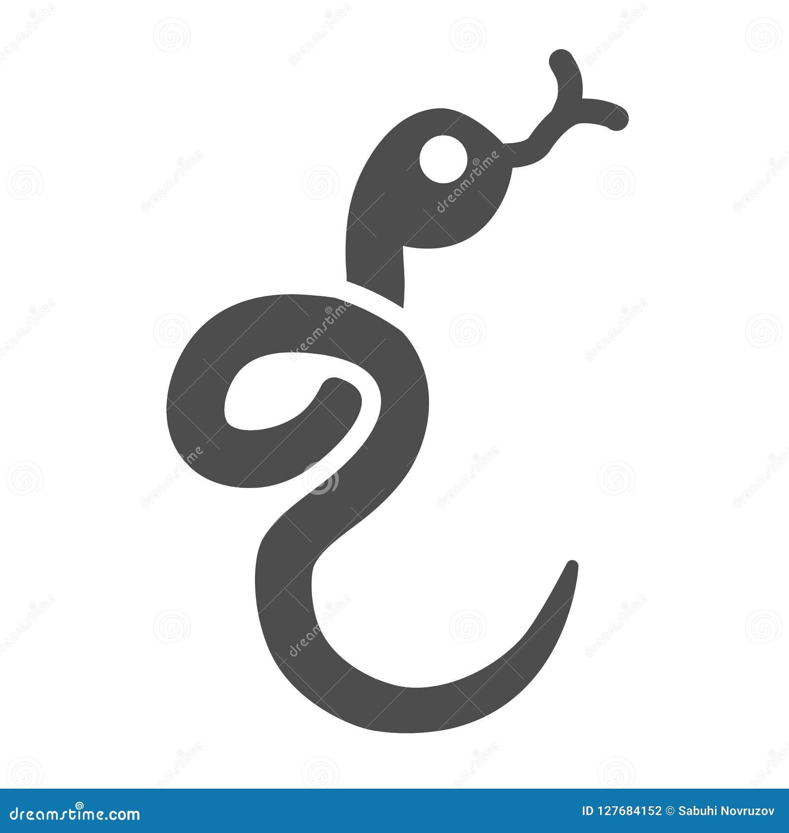Snake Solid Icon. Serpent Web Vector Illustration Isolated on White ...