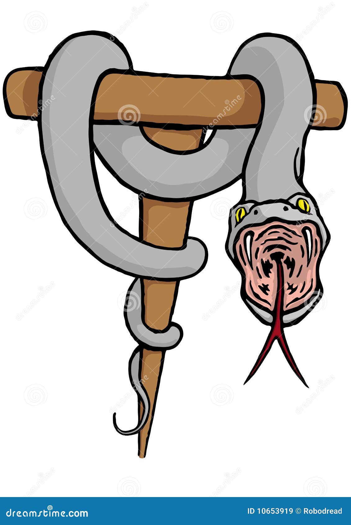 Snake on the Stick (vector) Stock Vector - Illustration of religion ...