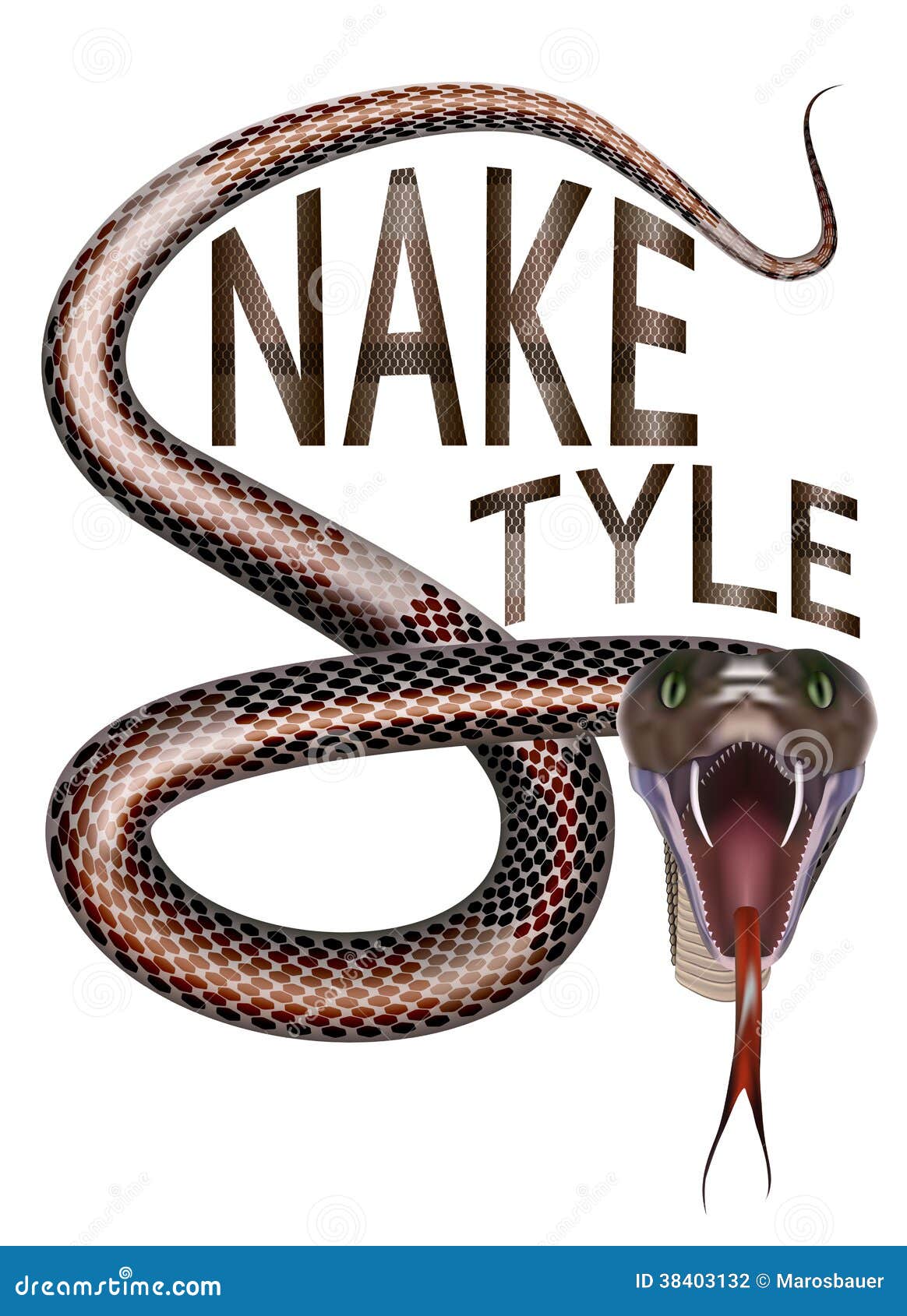Snake style stock illustration. Illustration of design - 38403132