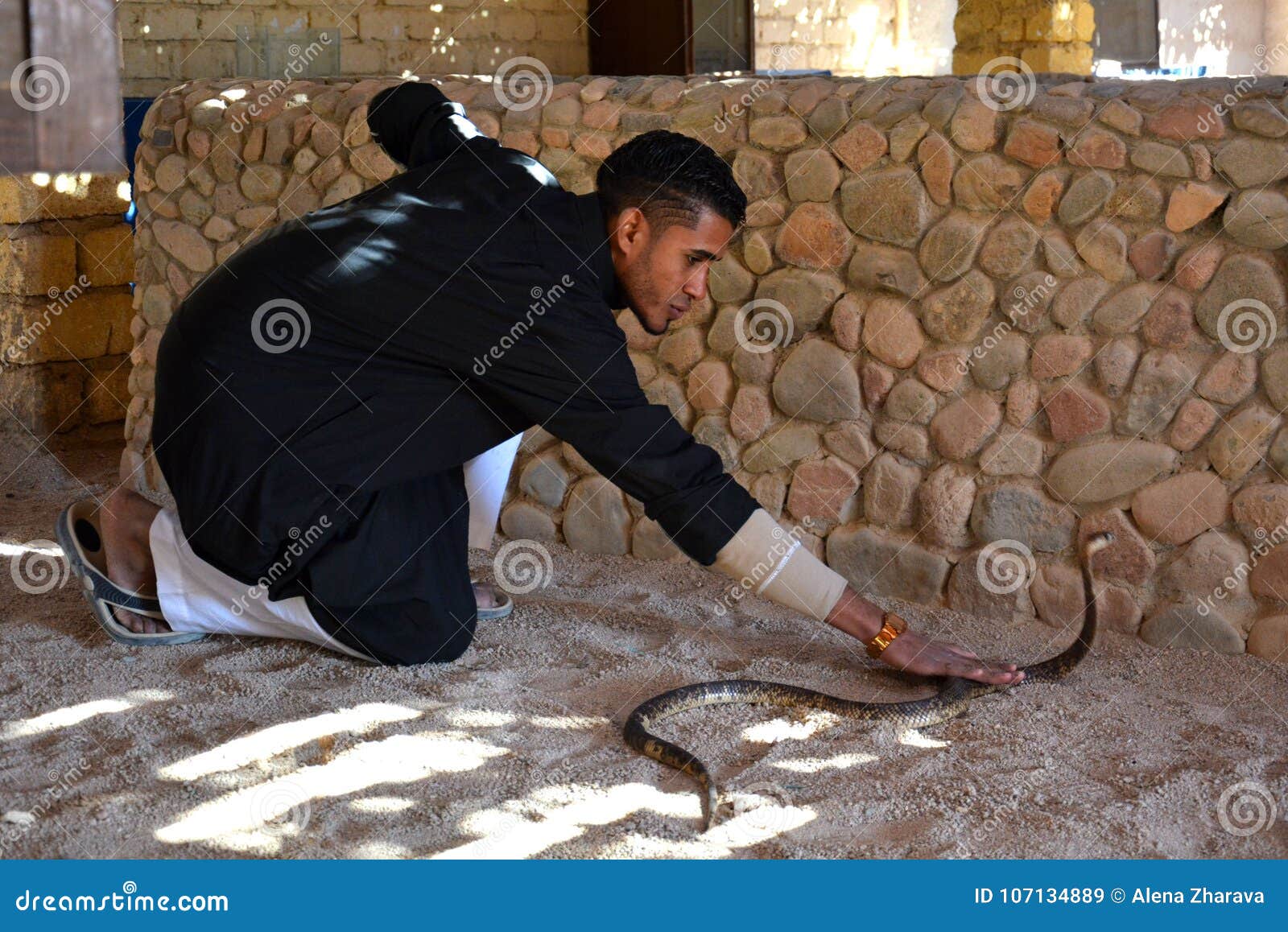 Snake Tamer, Hurghada, Egypt Editorial Stock Image - Image of snake ...