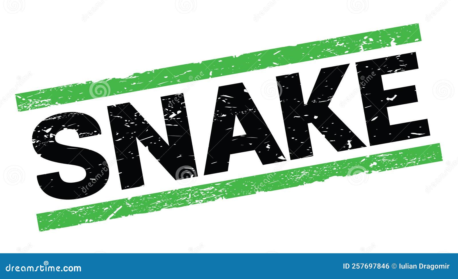 SNAKE Text on Green Rectangle Stamp Sign Stock Illustration ...