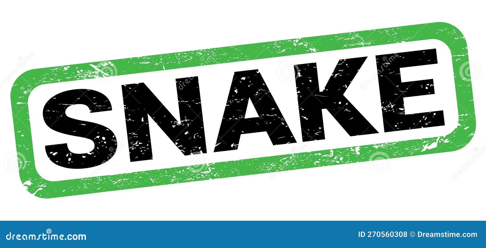 SNAKE Text Written on Green-black Rectangle Stamp Stock Illustration ...