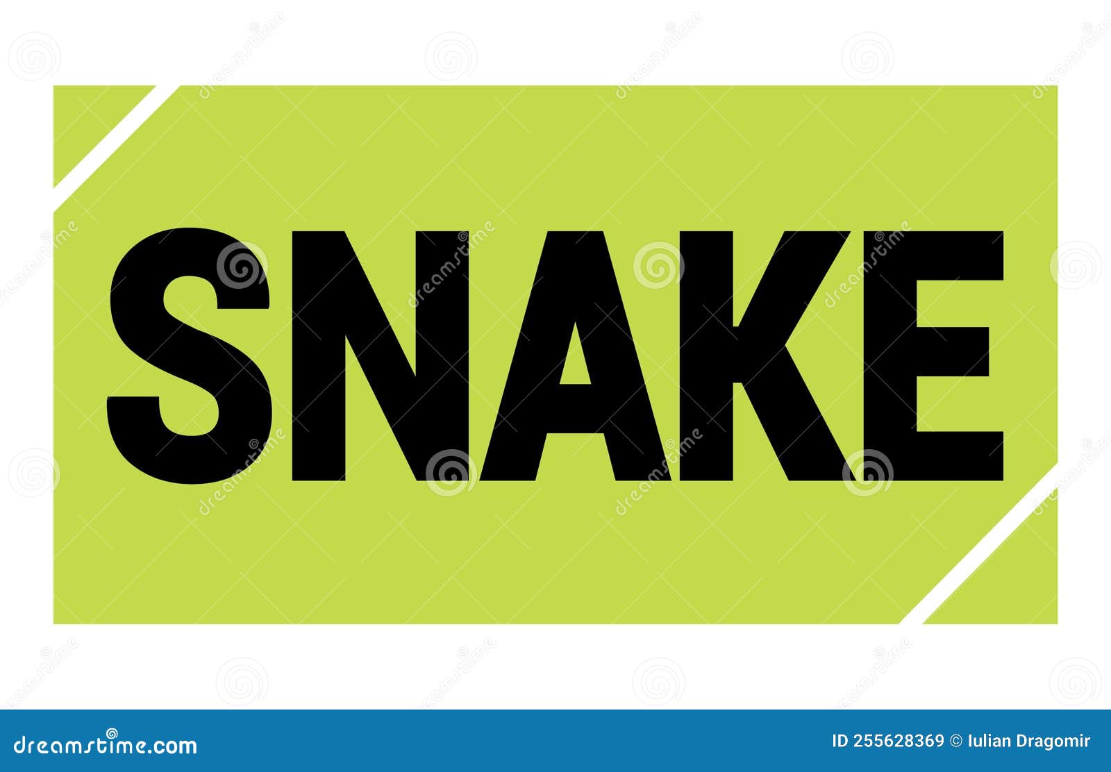 SNAKE Text Written on Green-black Stamp Sign Stock Illustration ...