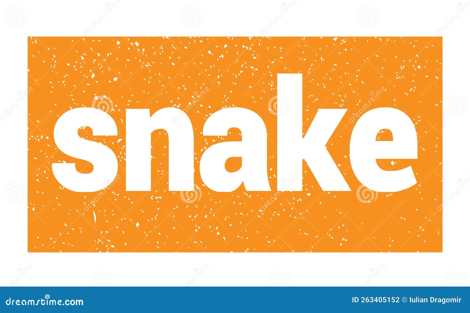 Snake Text Written on Orange Stamp Sign Stock Illustration ...
