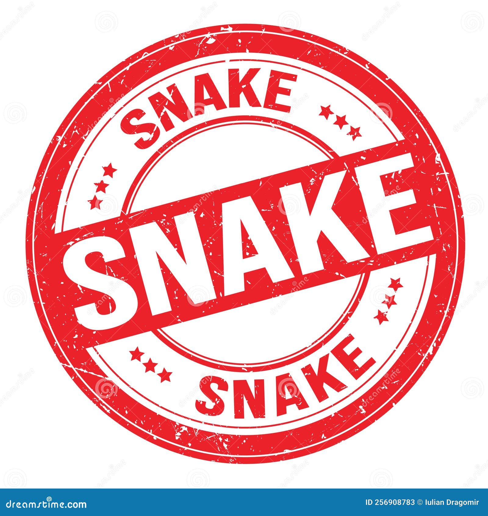 SNAKE Text Written on Red Round Stamp Sign Stock Illustration ...