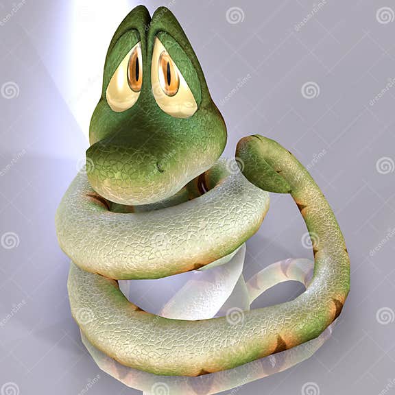 Snake toon 库存例证. 插画 包括有 逗人喜爱, 尾标, 五颜六色, 图形式, 爬行动物, 凝视 - 3398990