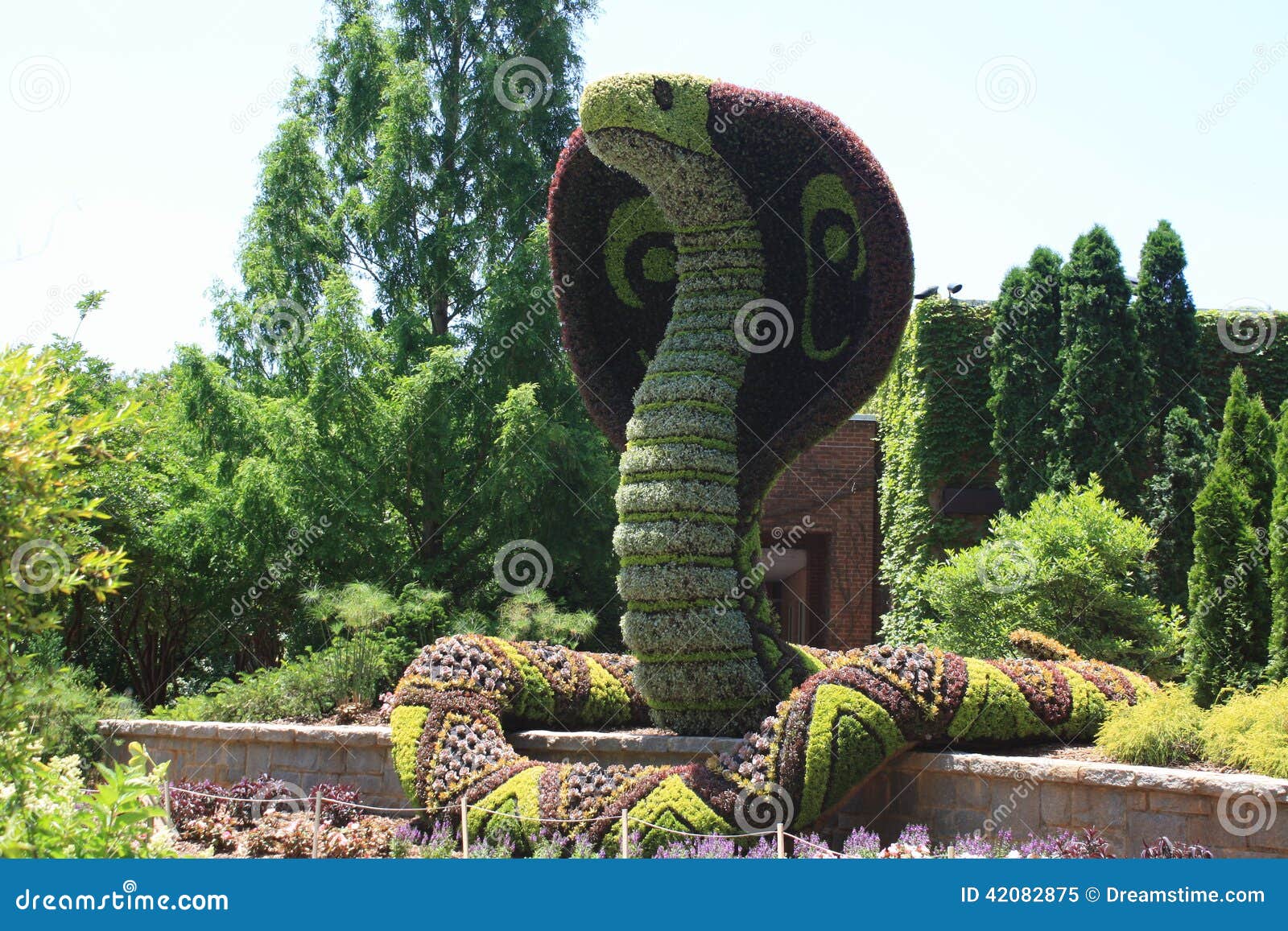 Snake Topiary stock image. Image of flowers, artistry - 42082875