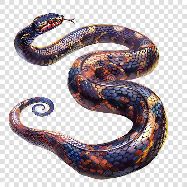 Snake Transparent Background Realistic Element Stock Illustration ...