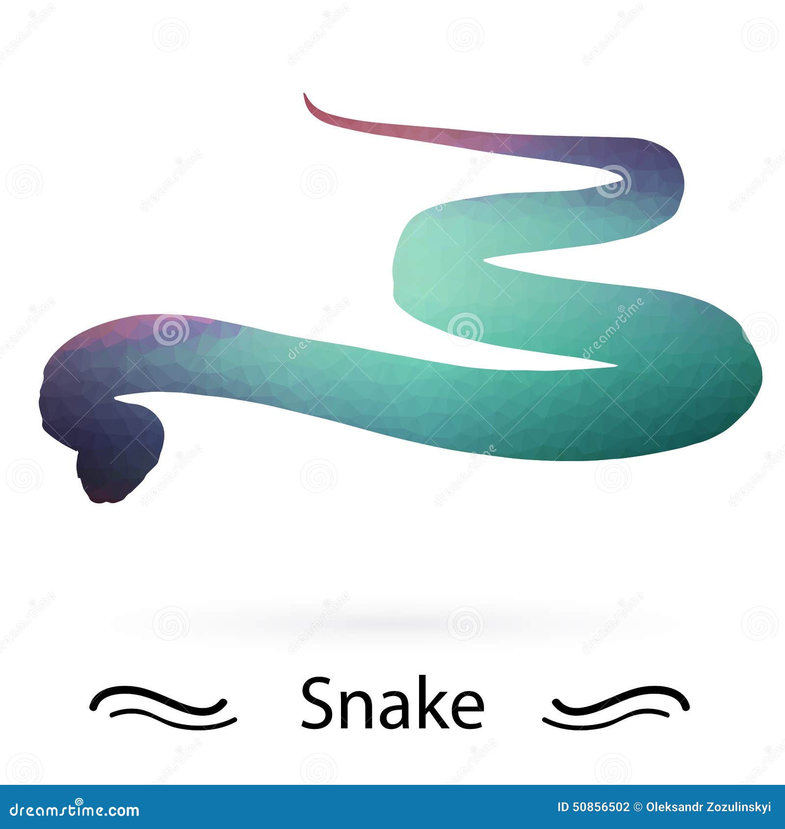 Snake Triangles of Different Colors. Raster Stock Illustration ...