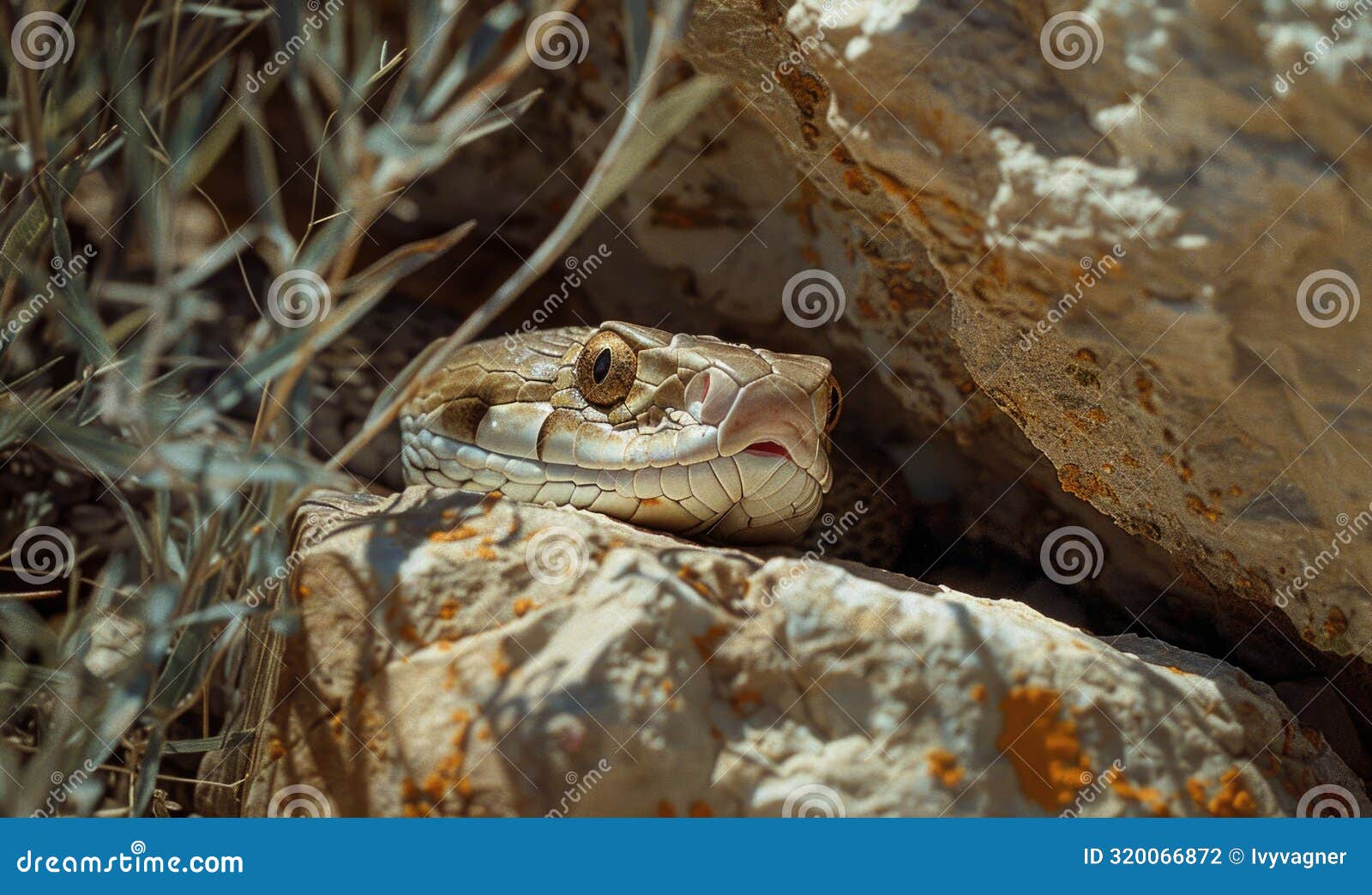 Snake under a rock stock photo. Image of background - 320066872