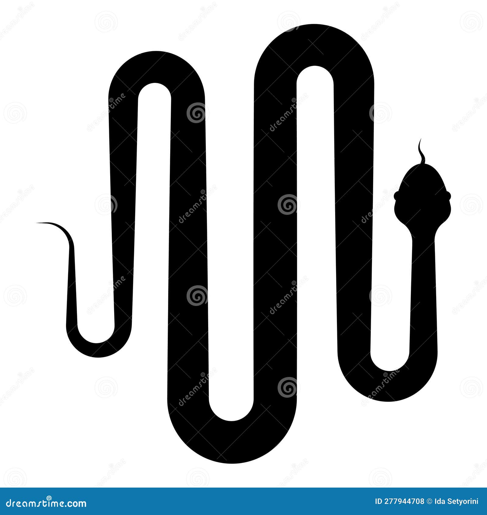 Snake vector icon stock illustration. Illustration of animal - 277944708