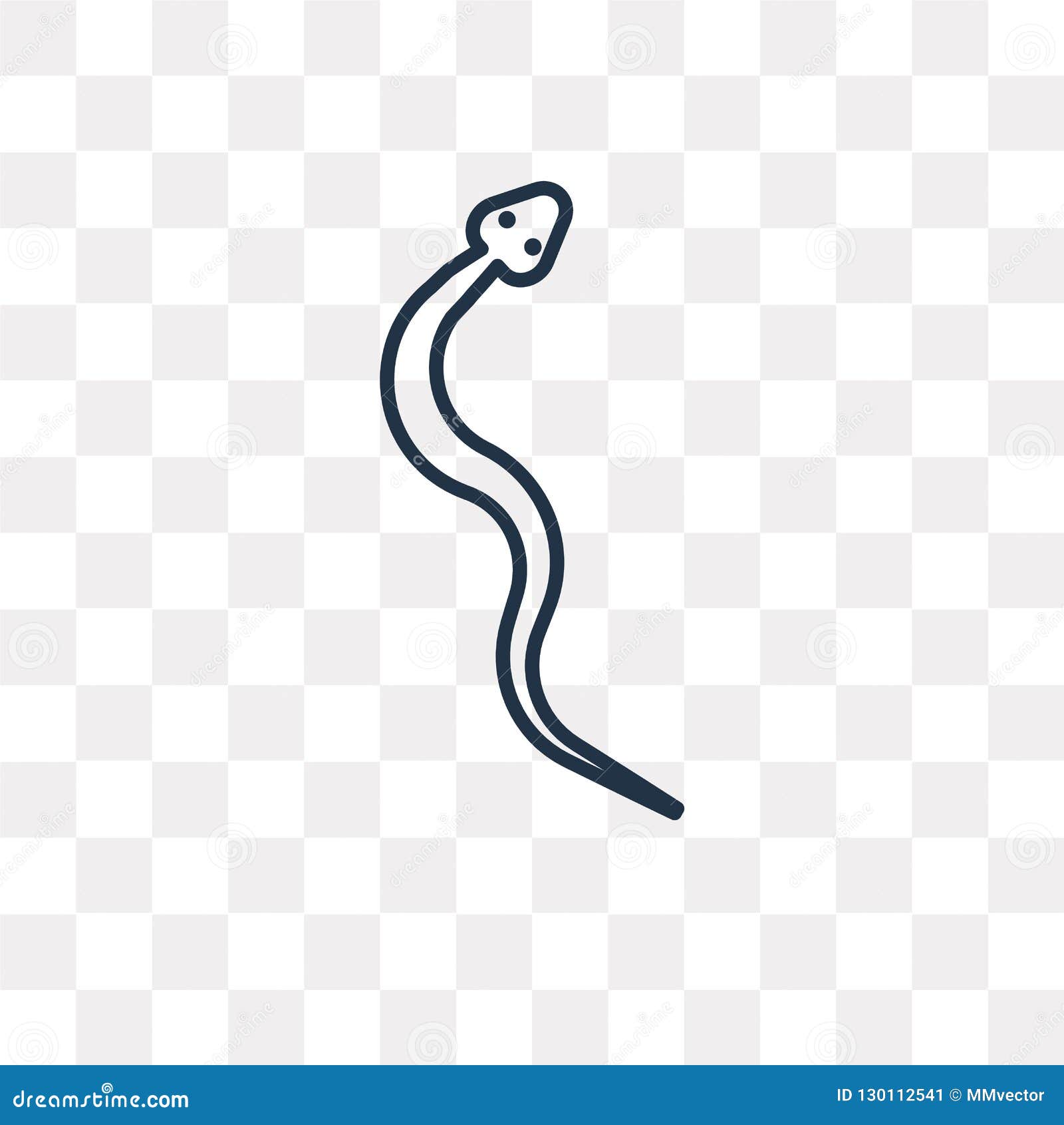Snake Vector Icon Isolated On Transparent Background, Linear Snake ...