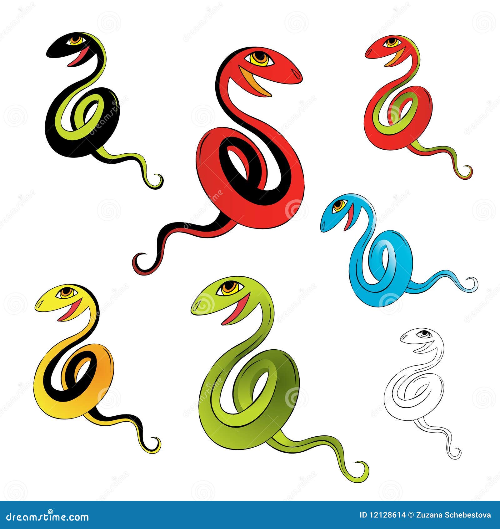 Snake vector illustration stock illustration. Illustration of cartoon ...