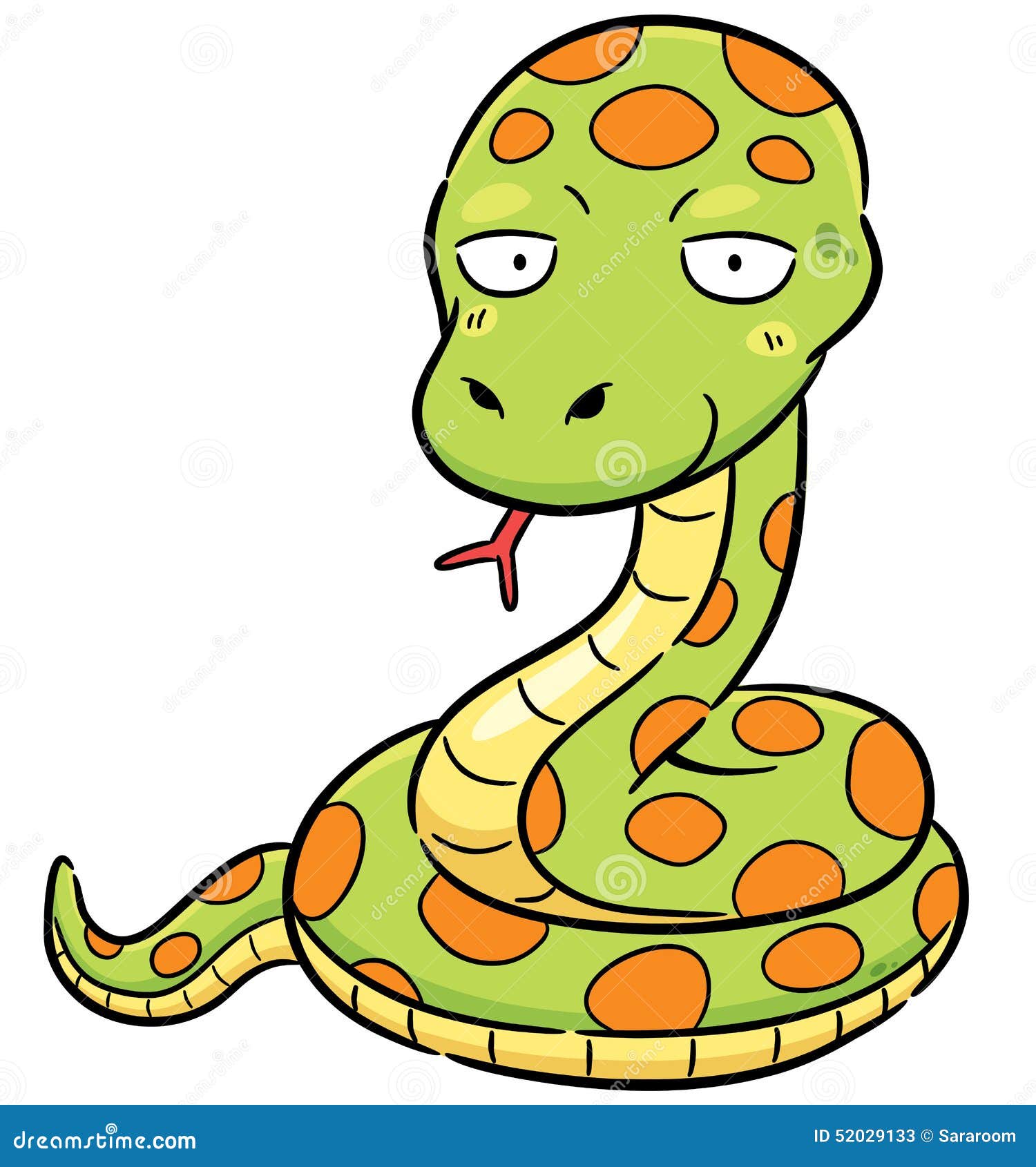 Snake stock vector. Illustration of poisonous, face, forked - 52029133