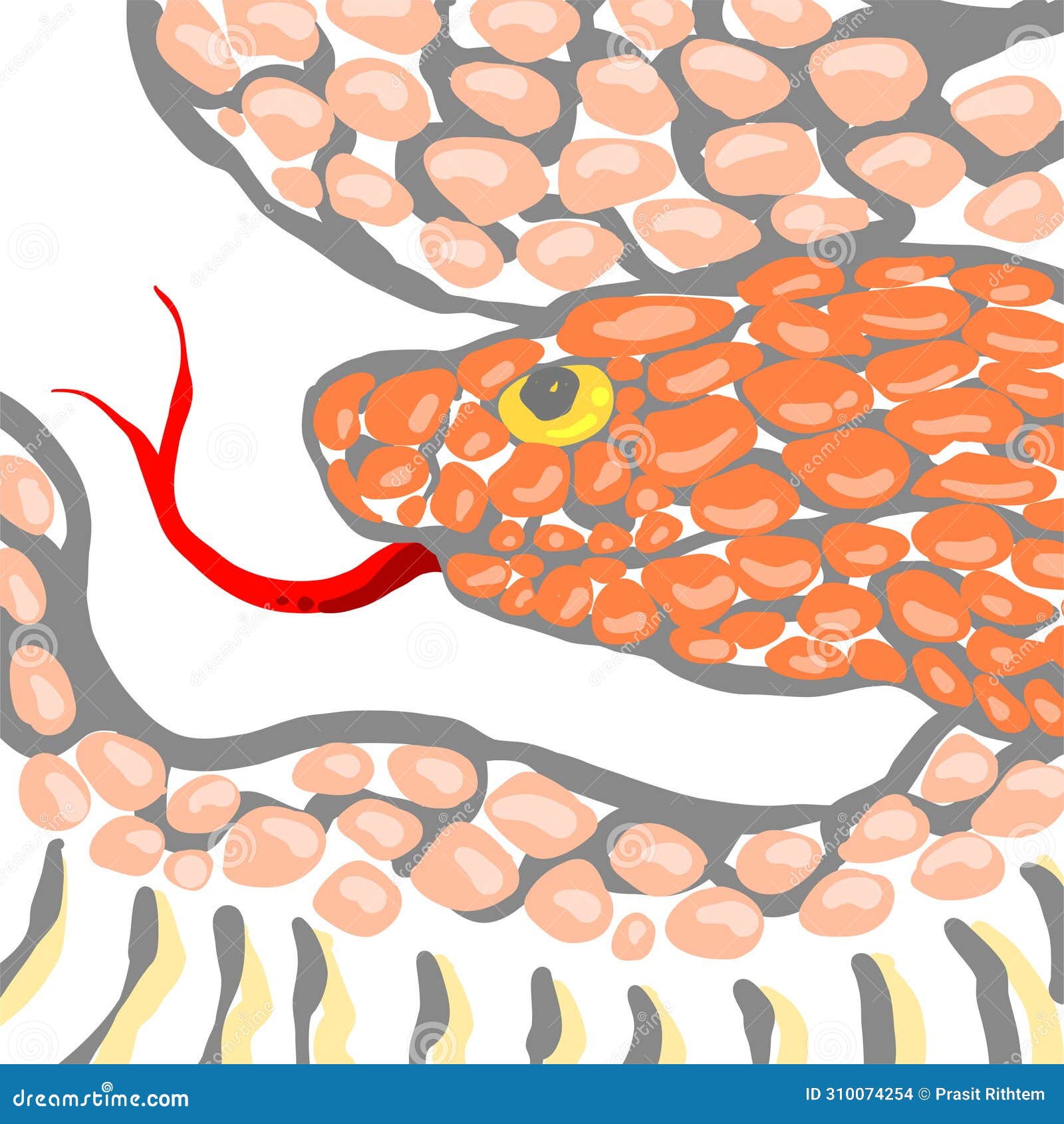 Snake Viper Drawing Doodle Art Vector for Decoration Stock Vector ...