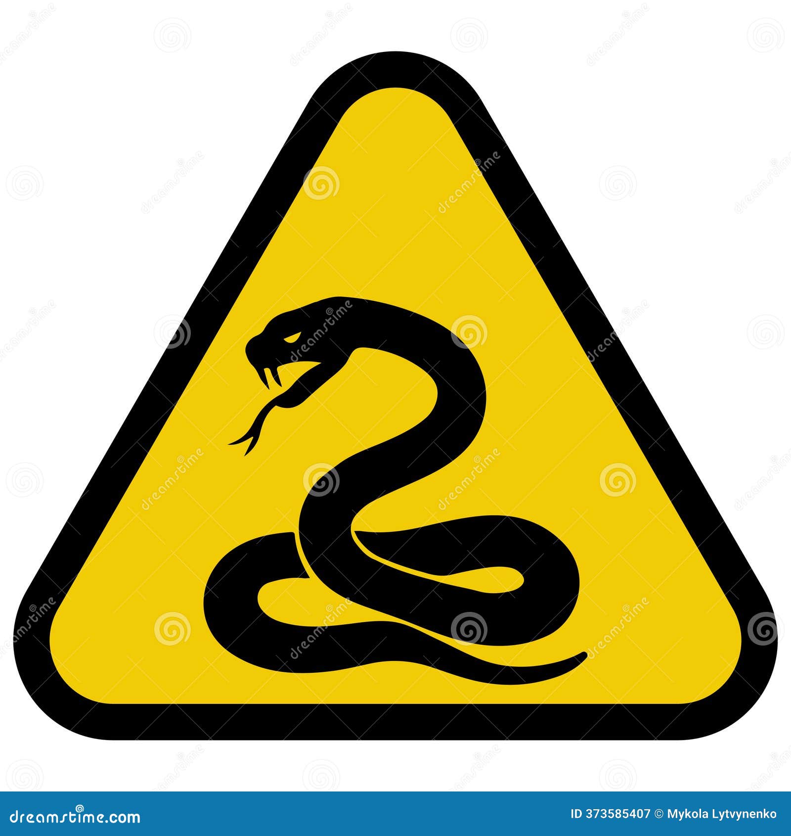 Snake Warning Sign Cartoon Vector | CartoonDealer.com #353166899