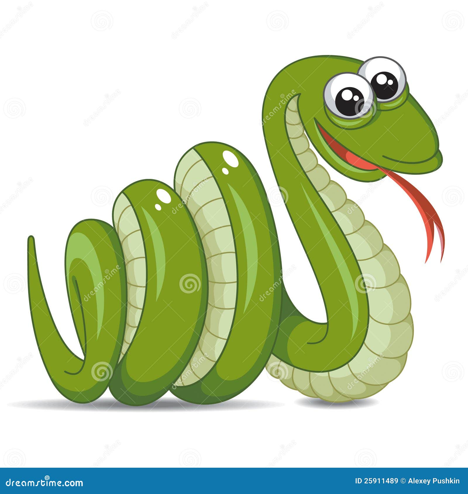 Snake on a White Background Stock Vector - Illustration of snake ...