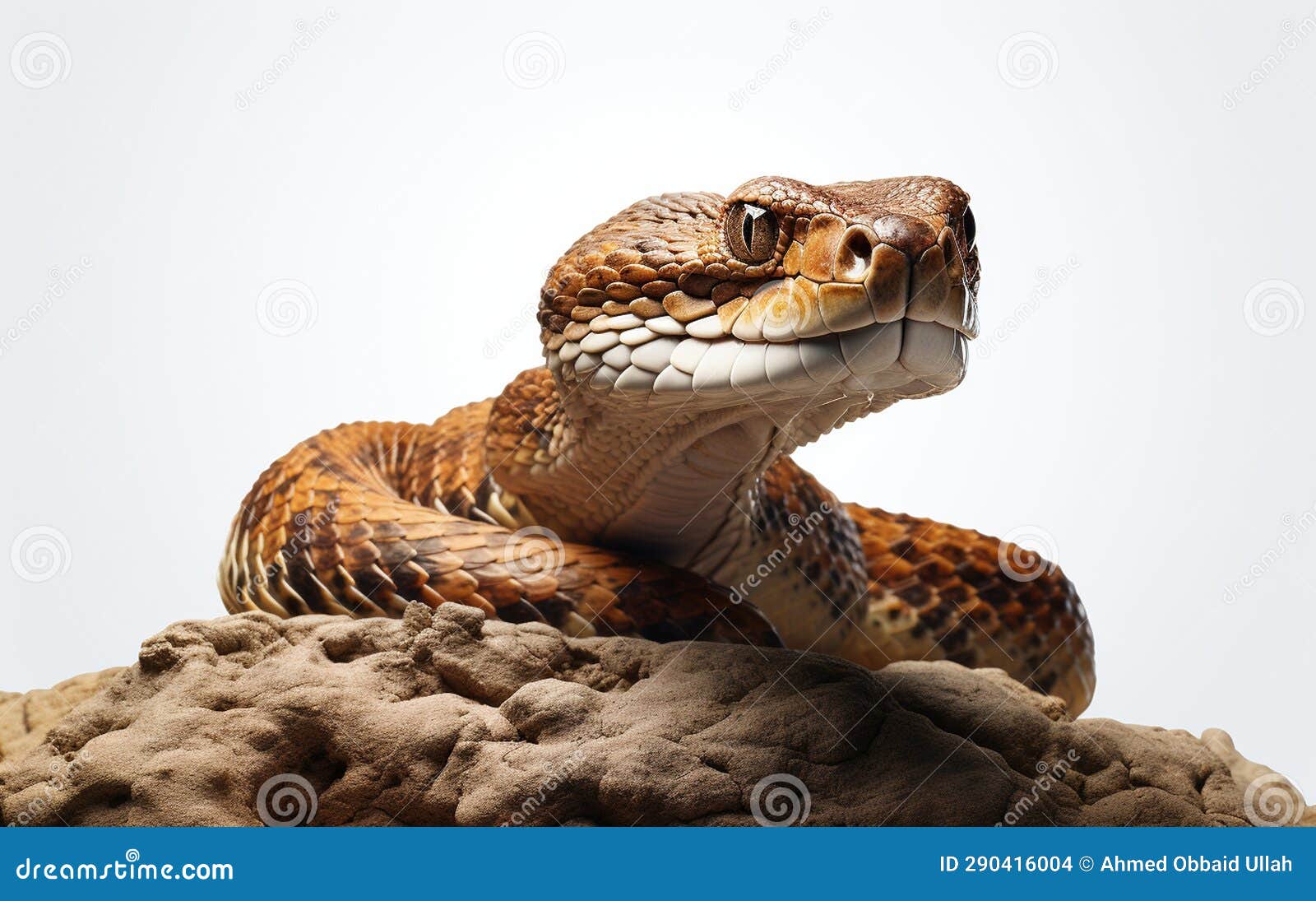 Snake on a White Background. Generative by Ai Stock Photo - Image of ...