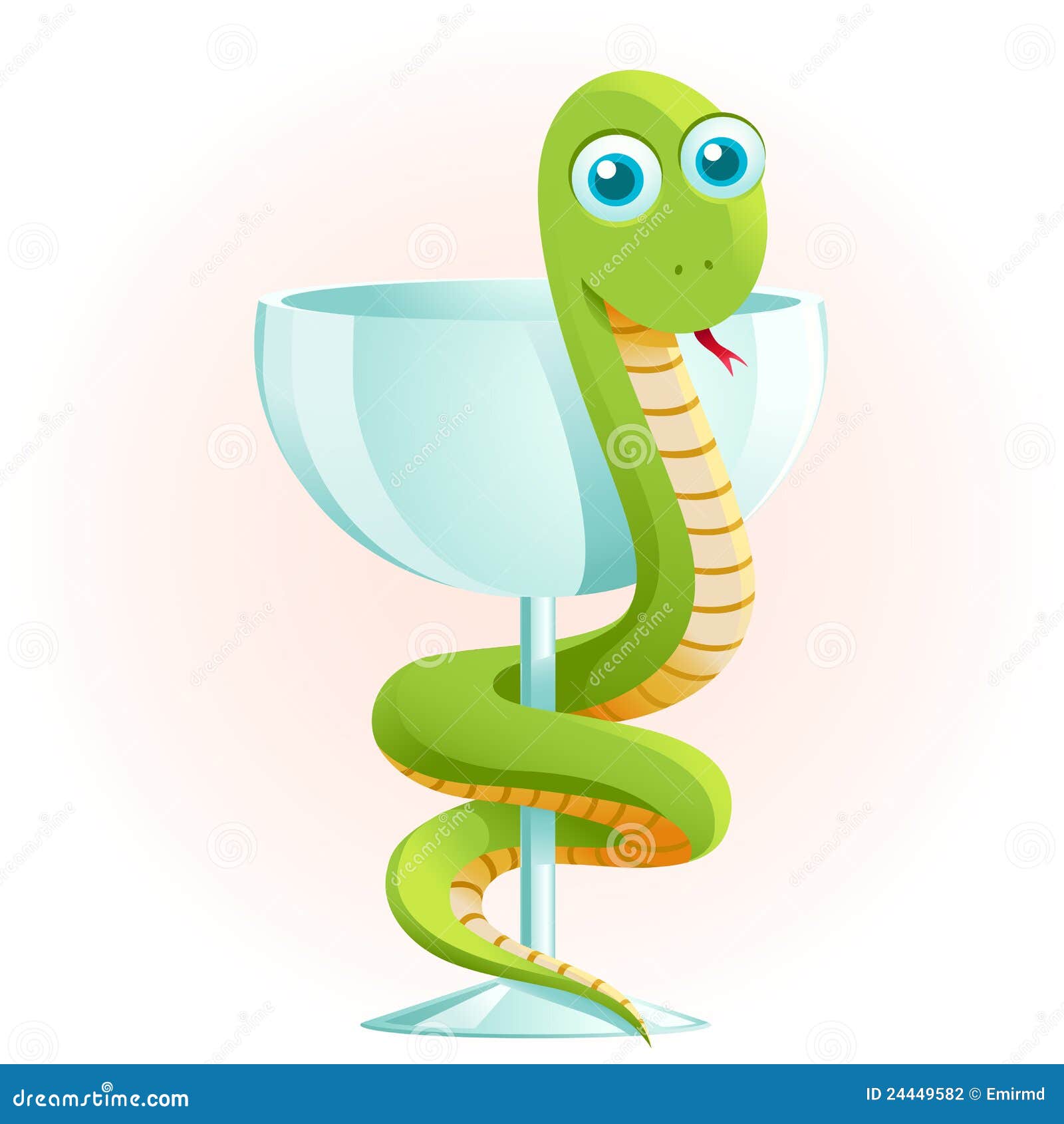 Snake Wine Cup - Medicine Symbol Stock Illustration - Illustration of ...