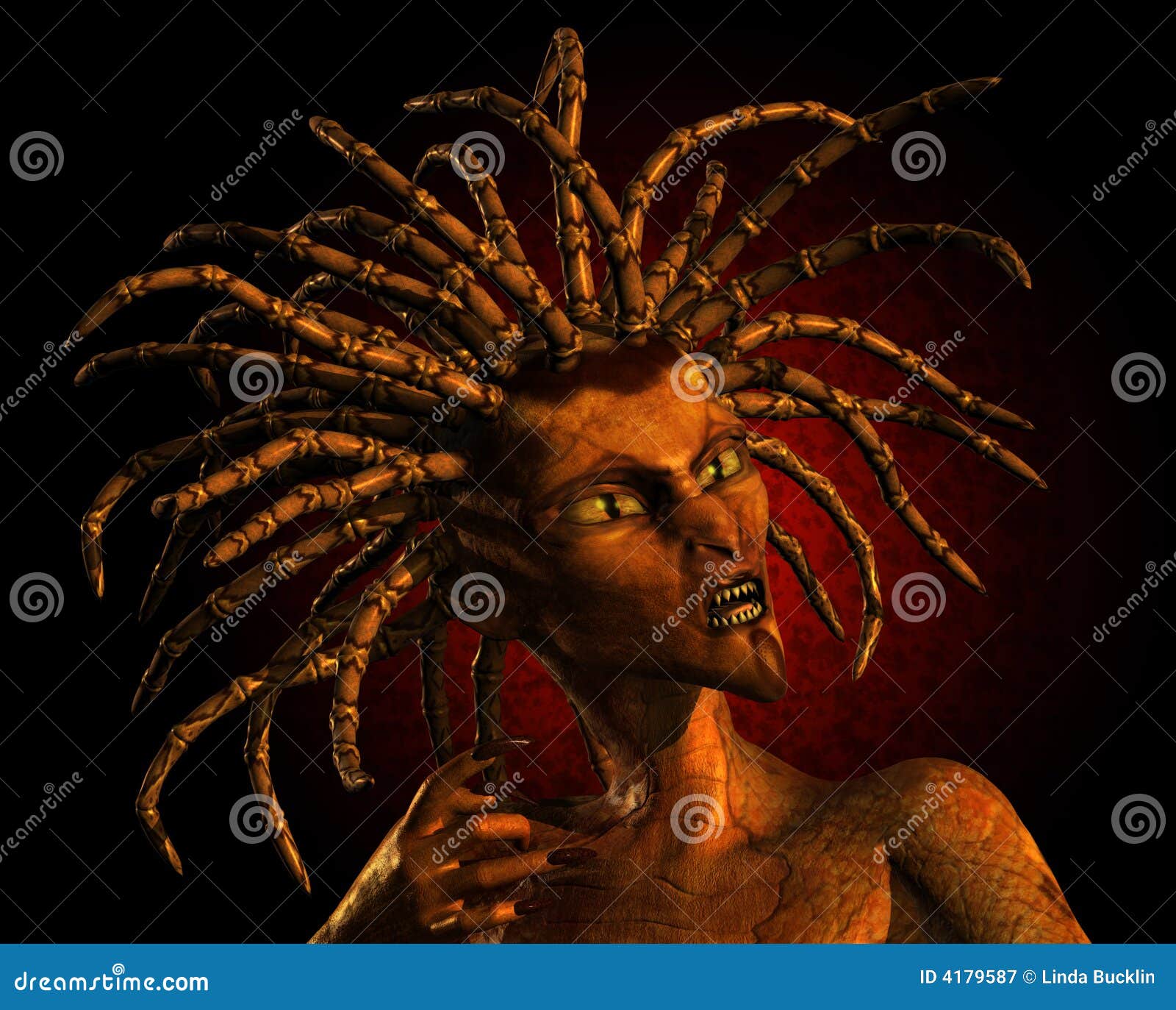 Snake Woman stock illustration. Illustration of reptile - 4179587