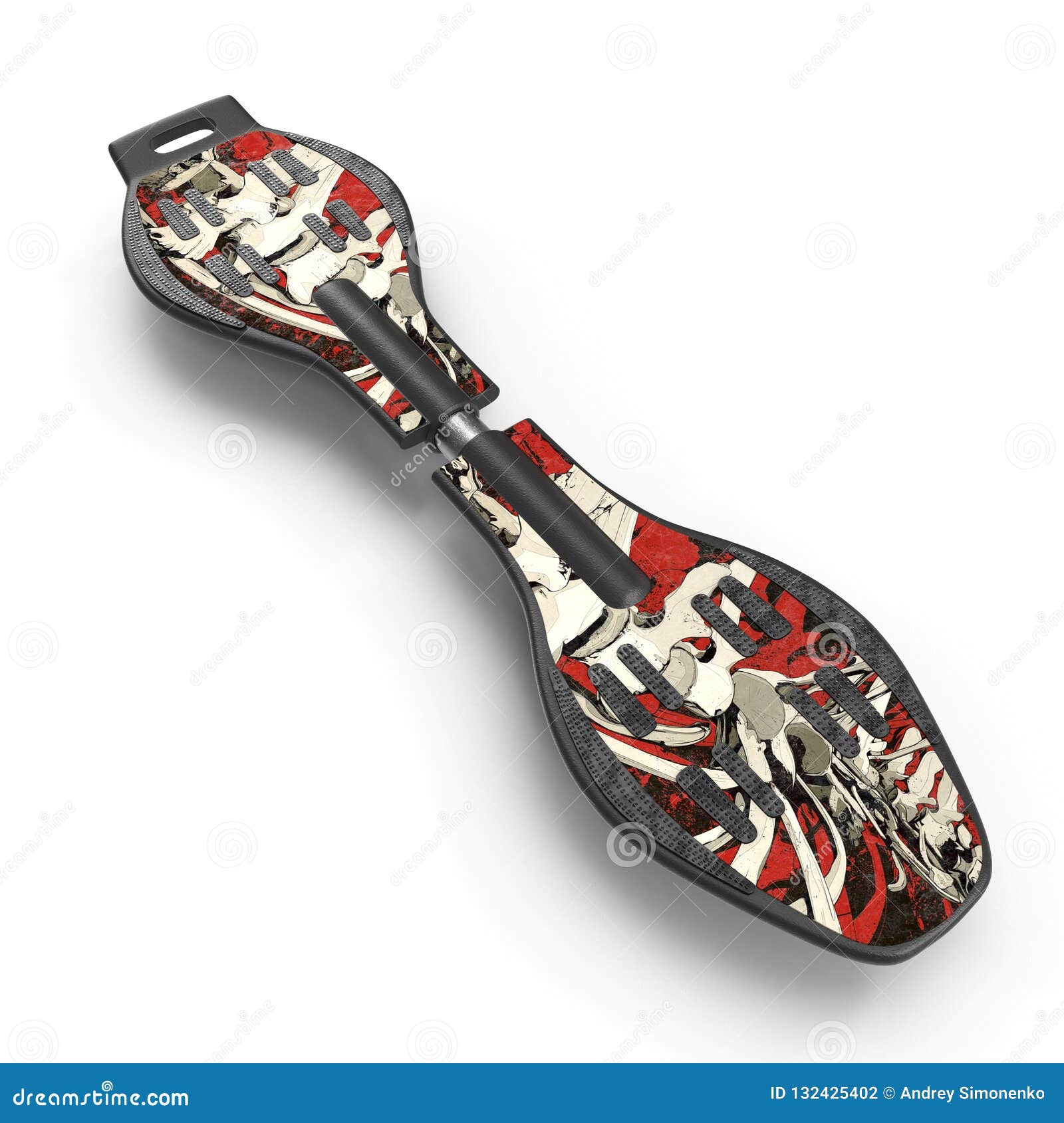 Snakeboard 3D Illustration On White Background Stock Illustration ...