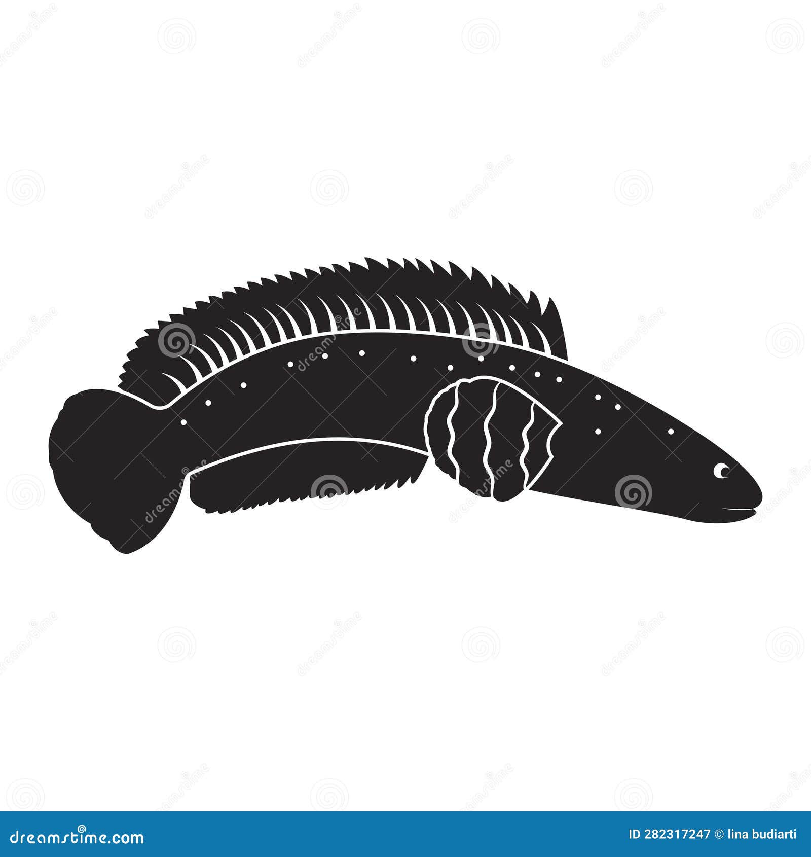Snakehead Fish icon stock vector. Illustration of isolated - 282317247