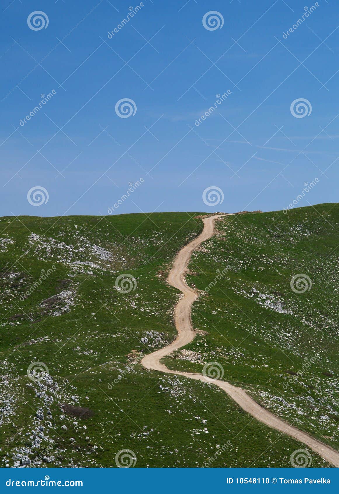 Snakelike mountain path stock photo. Image of blue, path - 10548110