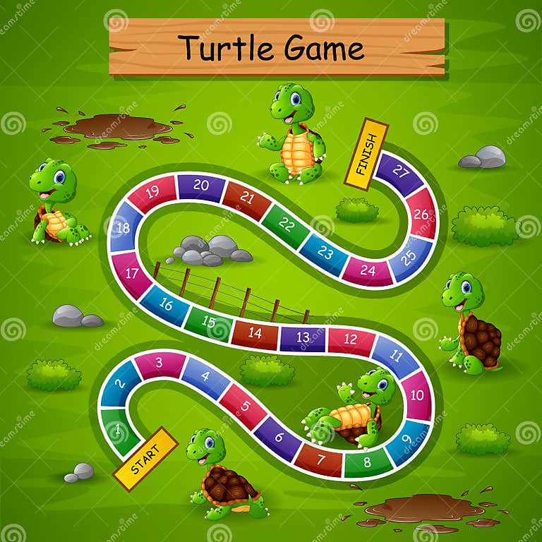 Snakes Ladders Game Turtle Theme Stock Vector - Illustration of ... Snakes Ladders Game Turtle Theme Stock Vector - Illustration of ...