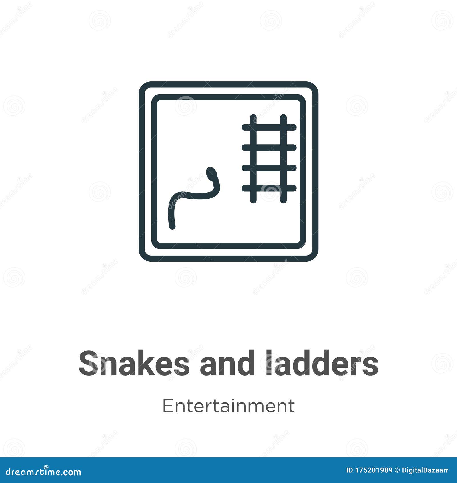 Set Of Snakes And Ladders Game With Green Grass Vector Illustration ...