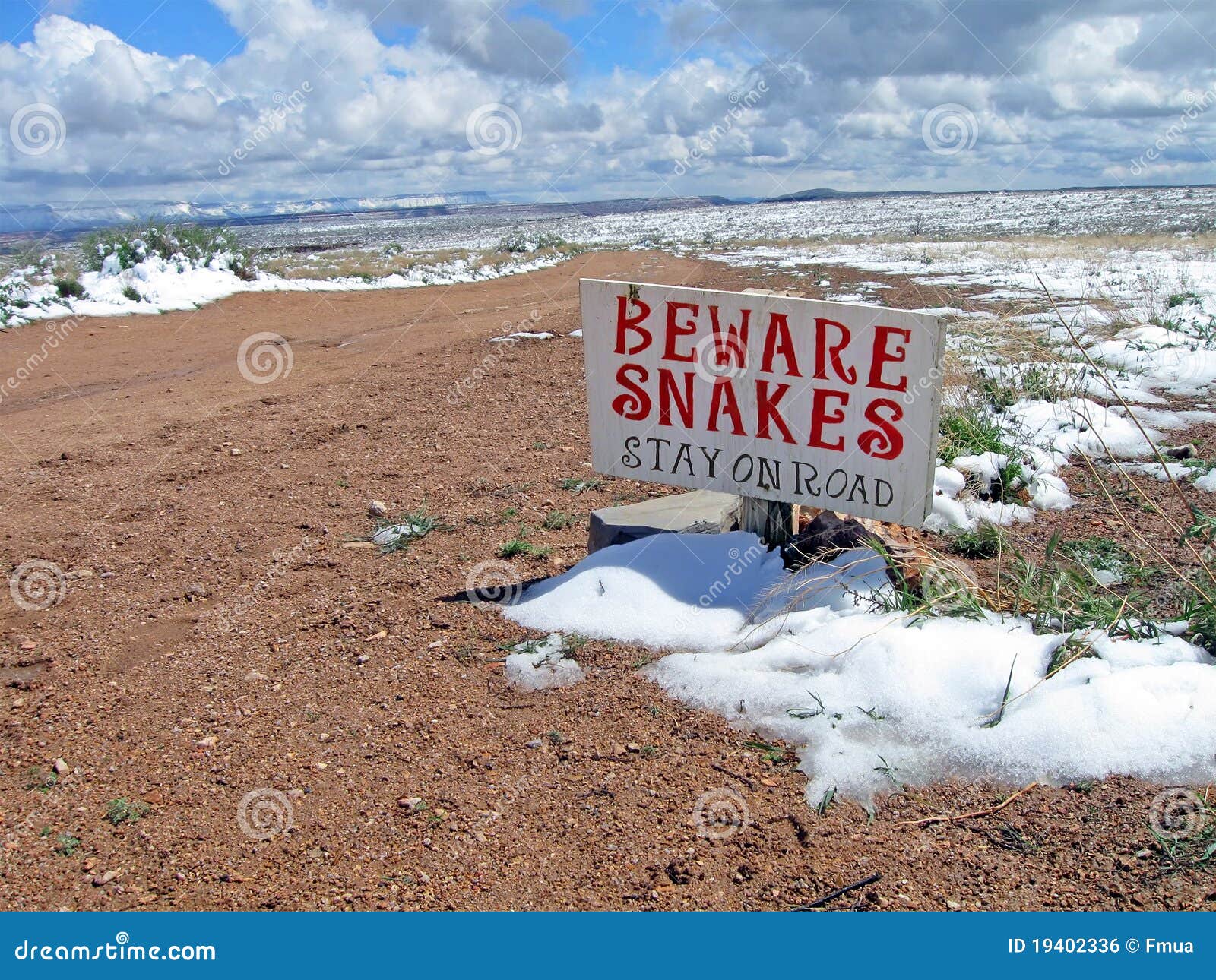Snakes Warning Sign, Winter Mountains Landscape, Stock Photo - Image of ...