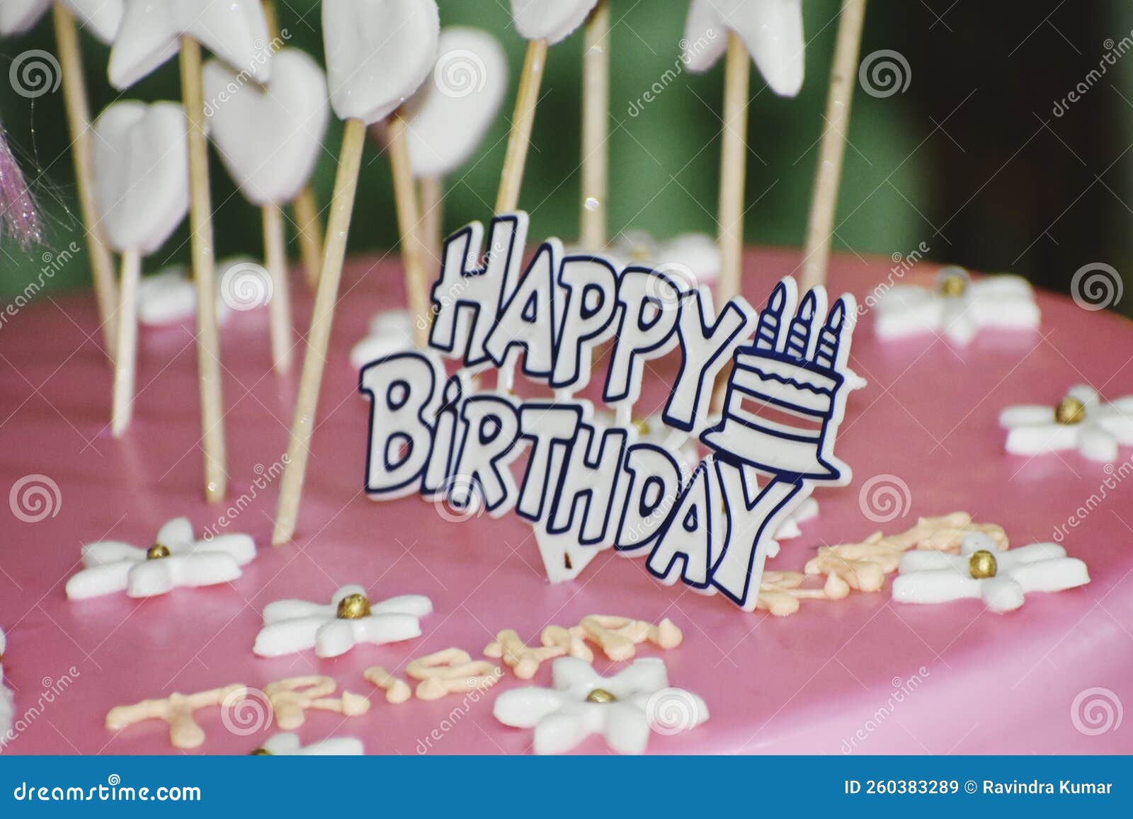 Snap of a Birthday Cake and Candy Stock Image - Image of food, cupcake ...
