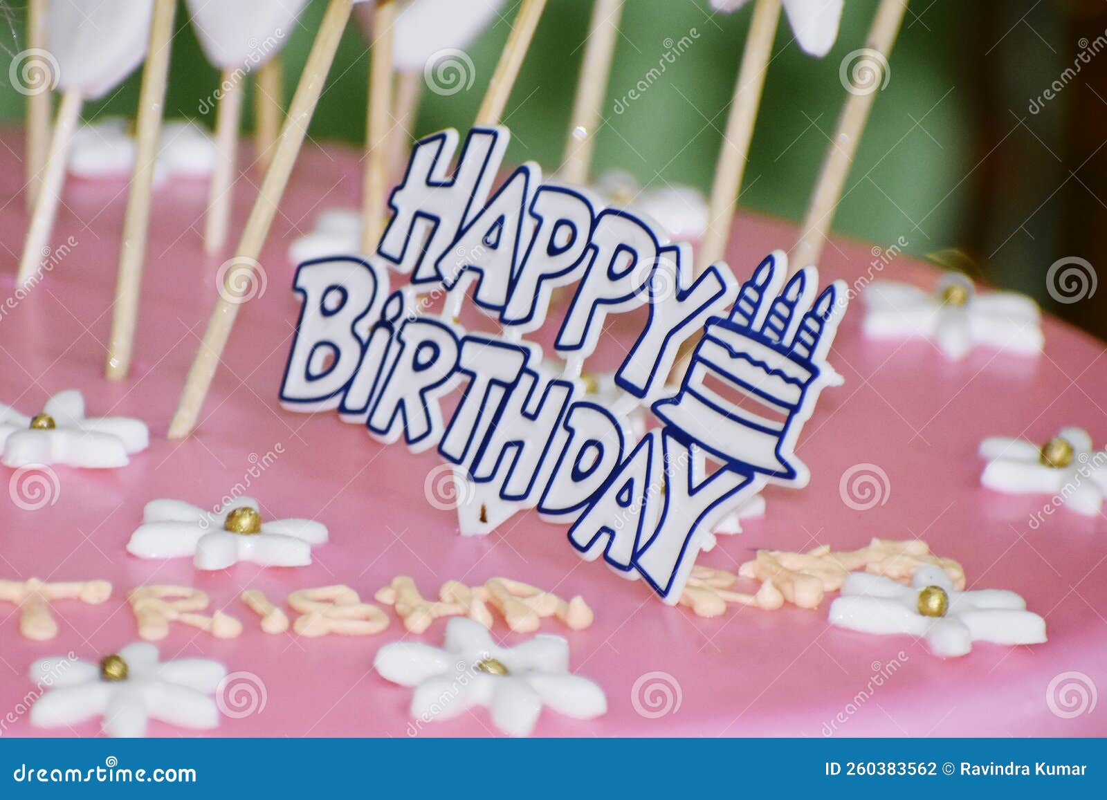 Snap of a Birthday Cake and Candy Stock Photo - Image of torte, party ...